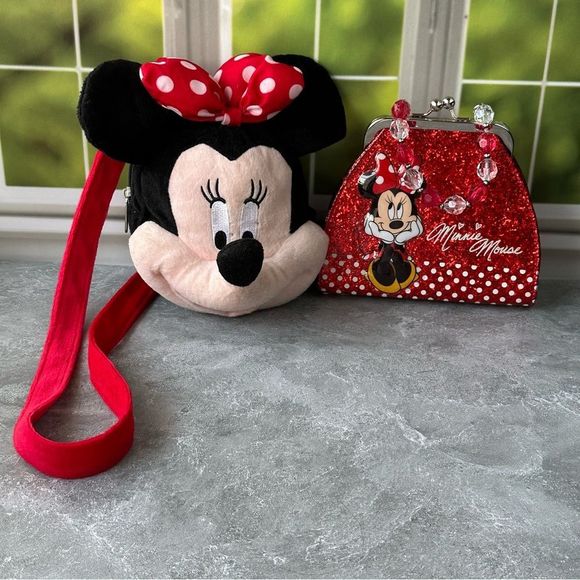 Disney | Accessories | 2pc Disney Minnie Mouse Bag Purse Clutch Little Girl Set | Poshmark